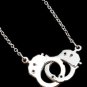 Handcuff Necklace Charm Silver Link Chain Police Cuff Cuffs
