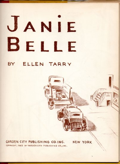 Janie Belle; Ellen Tarry, Myrtle Sheldon (HC w/DJ 1940) AFRICAN ...