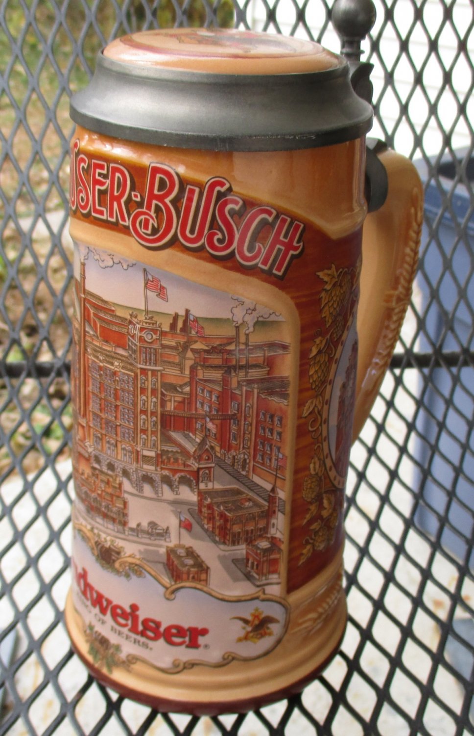 1988 Anheuser-Busch Budweiser Classic Stein Cup Mug St. Louis Brewery 1950s