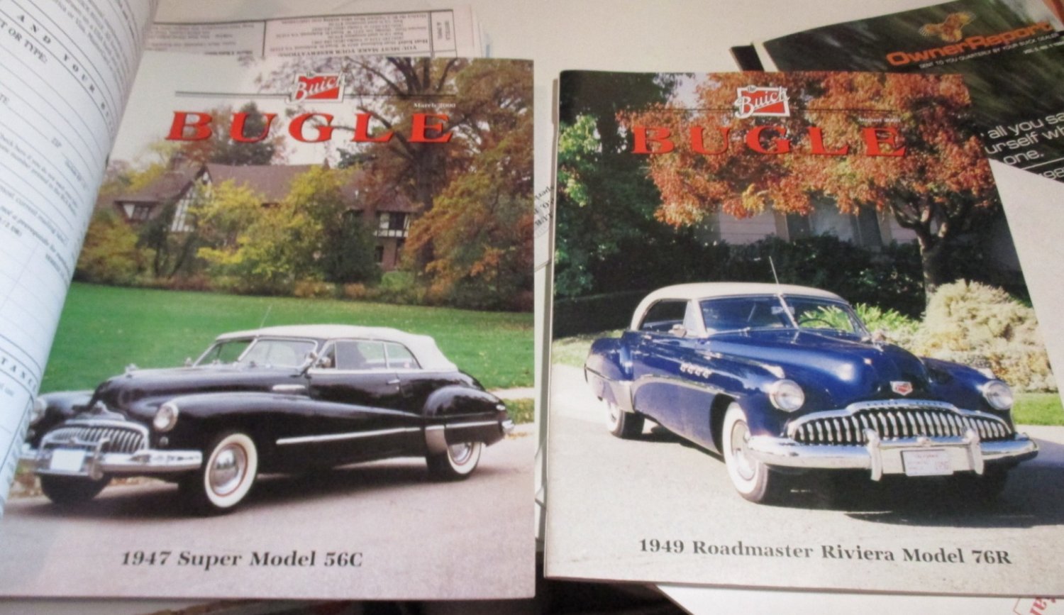 Lot of (12) BUICK BUGLE MAGAZINES Buick Club of America 1999's & 2000