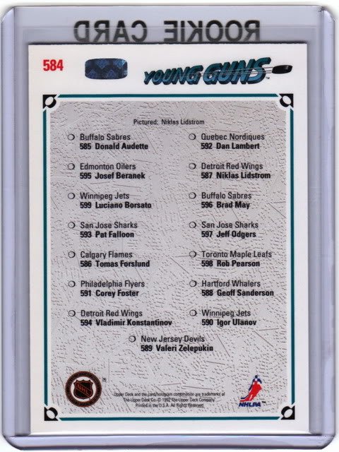 2x 1991-92 UD_NICKLAS LIDSTROM Rookie Card/RC~91~NIKLAS