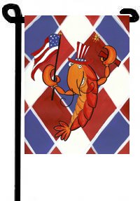 Crawfish Patriotic Garden Flag LD6164GF