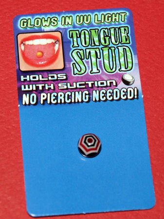 Suction UV Stud Fake Tongue Ring Piercing