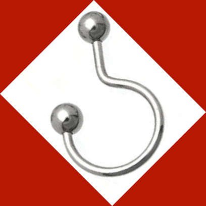 Curved Lippy Loop 16G 5/16 Lip Labret Ring Piercing Jewelry