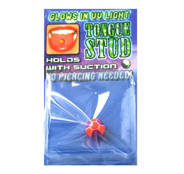 Fake Illusion Piercing Suction Tongue Ring Stud