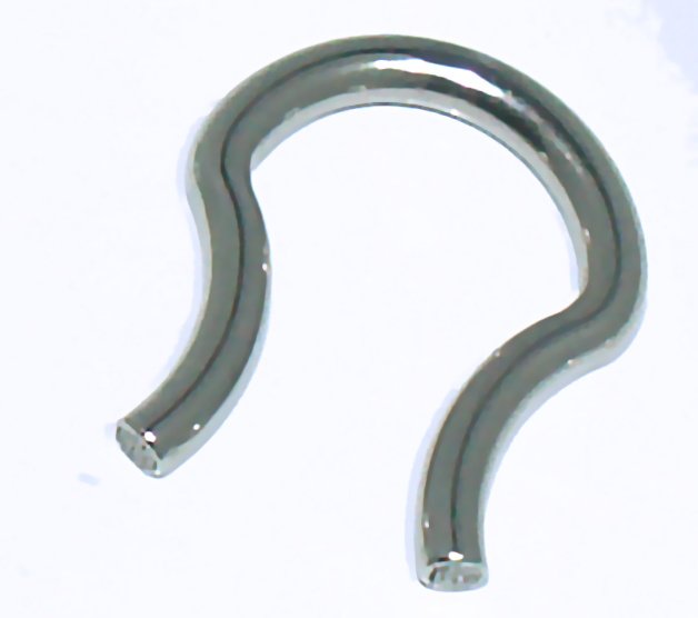 Steel Septum Retainer 12G 3/8 Nose Ring Stud Pin Jewelry Piercing Gauge