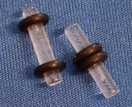 Pair 10G Clear Transparent Acrylic Saddle Ear Plugs 2.5mm Gauge With ...