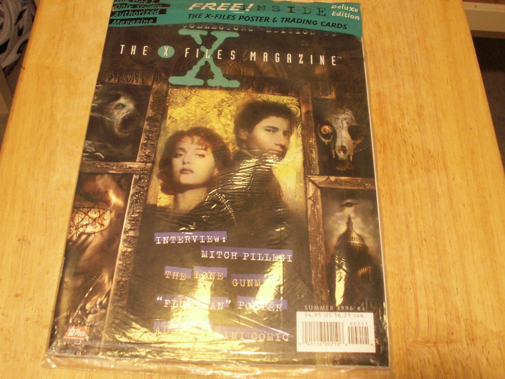 Topps The Xfiles Magazine Original Plastic/Card & Poster- Collectors ...