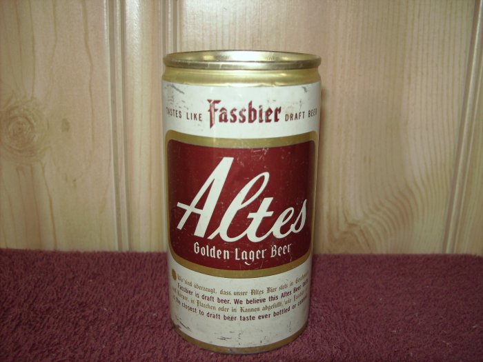 ALTES GOLDEN LAGER BEER can-National Brewing Co. Baltimore, Md. Miami ...