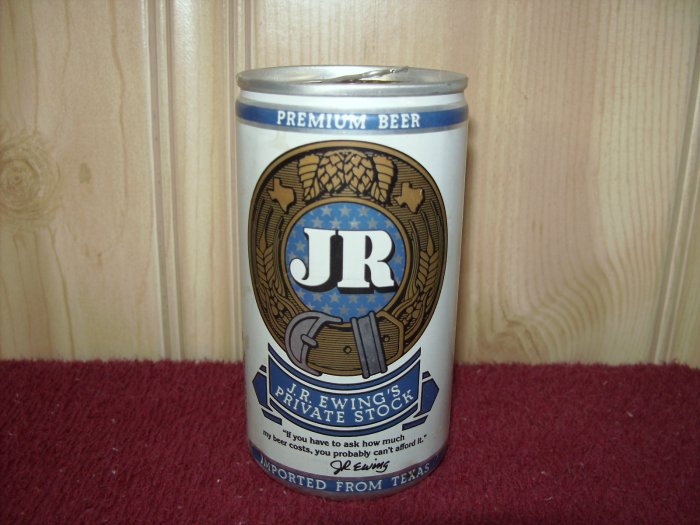 JR EWING'S PRIVATE STOCK BEER Can-Pearl Brewing Co. Sta Tab