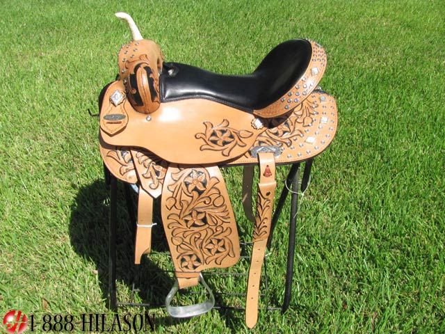 Flex-Tree Hilason Barrel Racing Trail Western Saddle 15