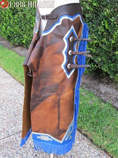 787 Bull Riding Soft Smooth Leather Rodeo Western Chaps