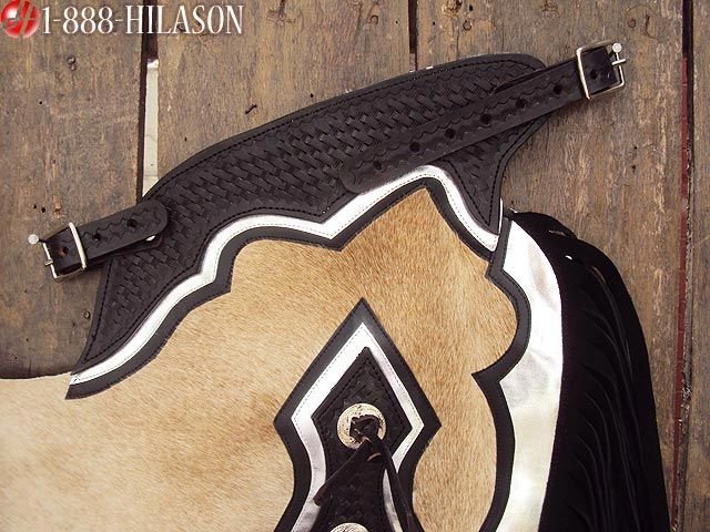 751 BULL RIDING NATURAL HAIR ON LEATHER RODEO CHAPS
