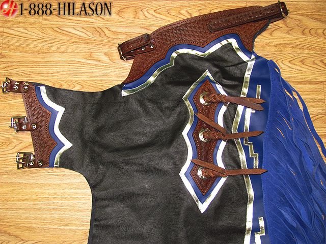 Bull Riding Soft Smooth Leather Rodeo Western Chaps