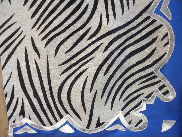 F-CH102 BULL RIDING ZEBRA HAIR ON LEATHER PRO RODEO CHAPS