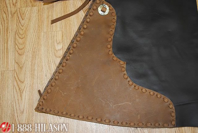 CH764F- NEW HANDMADE LEATHER TEXAS BELL RANCH COWBOY CHAPS LOADED WITH ...