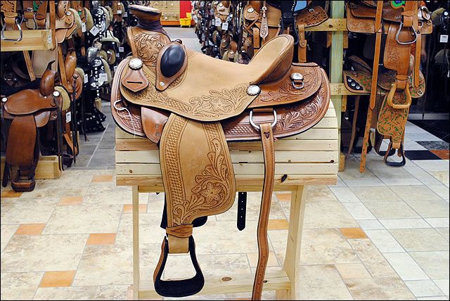 F-RS100 HILASON WESTERN WADE RANCH COWBOY ROPING BUCKAROO SADDLE 17
