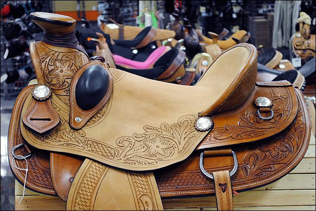 F-RS100 HILASON WESTERN WADE RANCH COWBOY ROPING BUCKAROO SADDLE 17