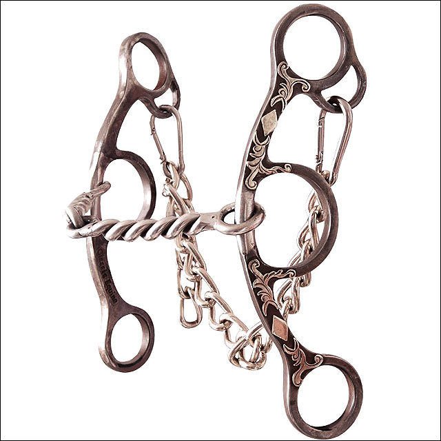 CLASSIC EQUINE TWISTED WIRE SHERRY CERVI COLLECTION DIAMOND SHORT SHANK BIT
