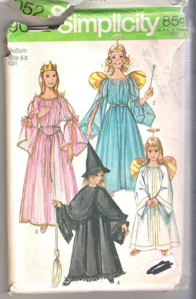 Child's & Girls' Angel, Fairy, Witch & Princess Costumes Simplicity ...