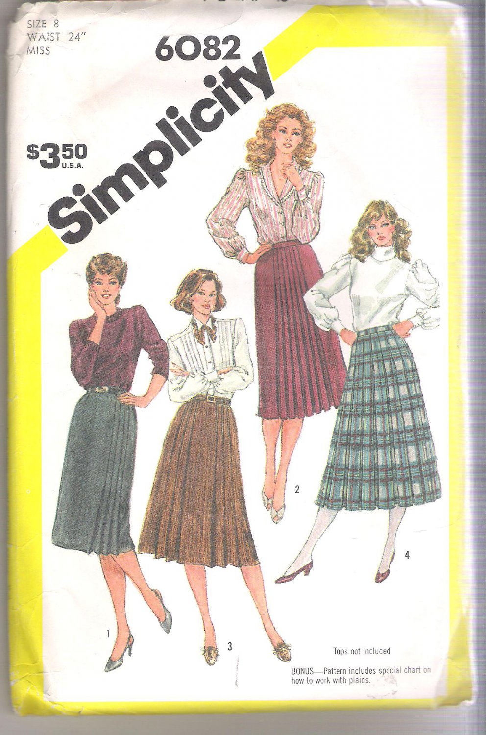 Misses' Set of Pleated Skirts Simplicity #6082 Sewing Pattern