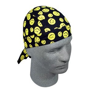 ZAN FLYDANNA HEADWRAP/DOO RAG/SKULLCAP SMILEY FACES