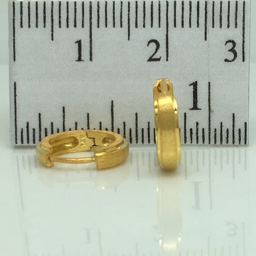Men's gold hoop earrings, solid 14K gold hoop earrings, yellow gold ...