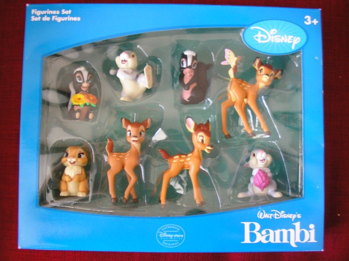 Disney Bambi 8 Piece Figurine Set - NOS