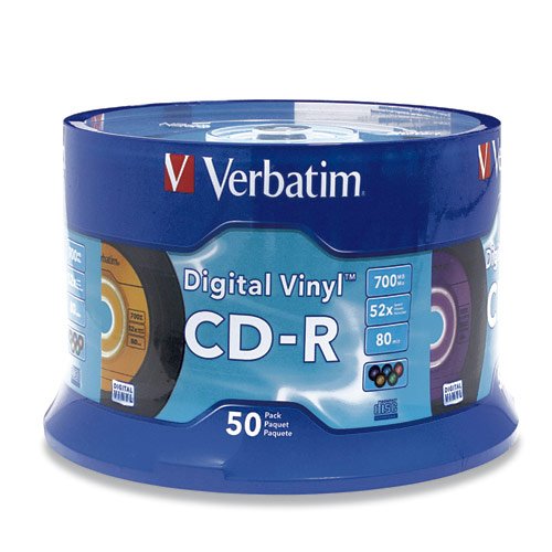 Verbatim Digital Vinyl CD-R 80MIN 700MB 52X 50pk Spindle