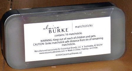 Claire Burke Frosted Glass & Tin Match Box Container Wood Matches ...