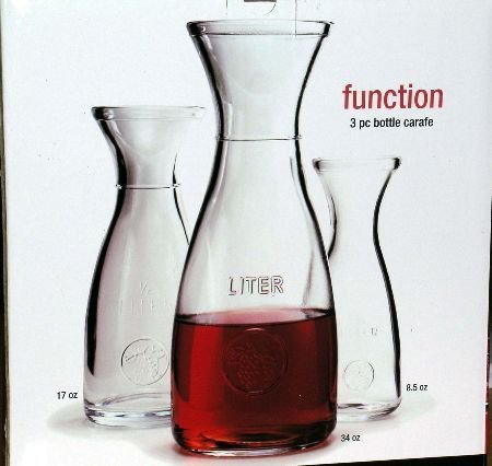 Circleware Glass Carafe Set Kitchen Gourmet Function Wine Water Juice ...