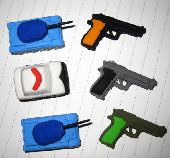 kawaii eraser/pencil rubber/military set/boy mini toy