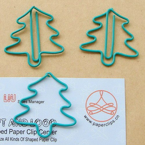 Lot of 96pcs Paper Clip Christmas Tree Shaped