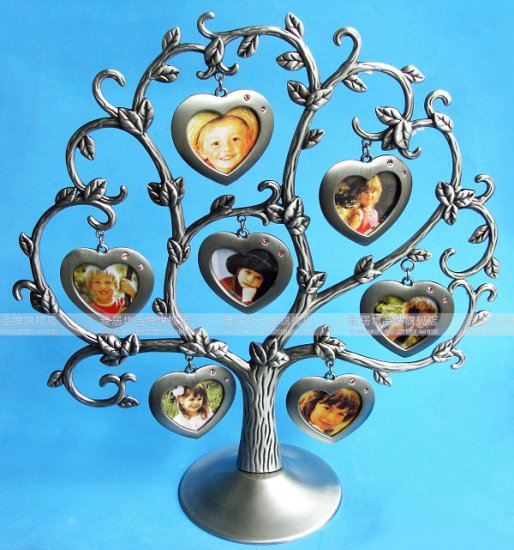 Silver Plated Family Tree picture display photo frame/home decoy