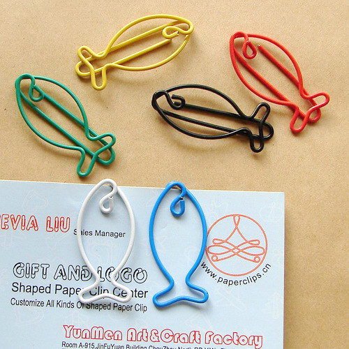 Lot of 96pcs Paper Clip FISH Shaped/bookmark