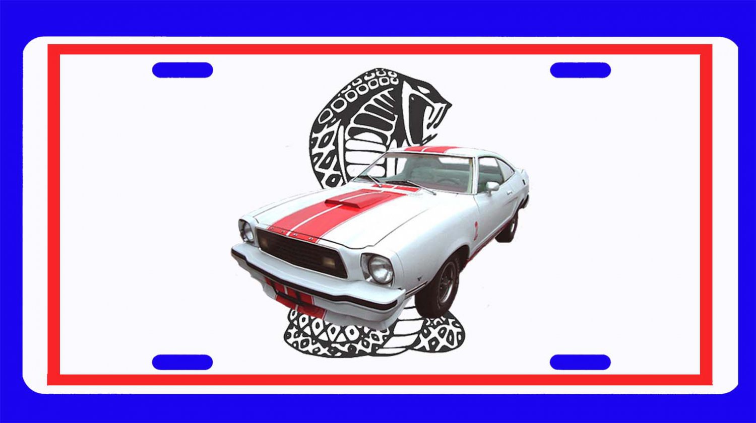 NEW 1977 Ford Mustang Cobra License Plate FREE SHIPPING!