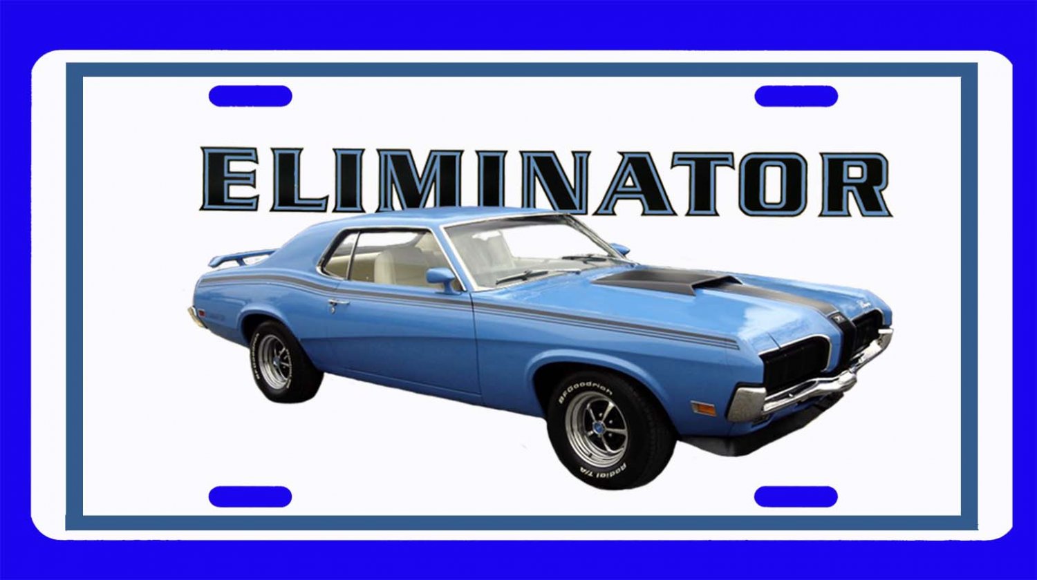 NEW 1970 Blue Ford Mercury Cougar w/XR7 logo License Plate FREE SHIPPING!