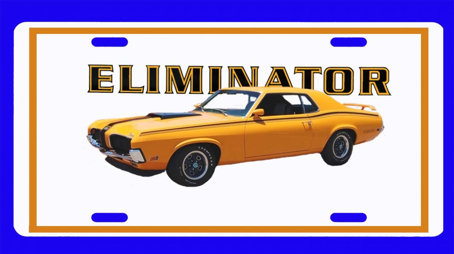 NEW 1970 Orange Ford Mercury Cougar w/XR7 logo License Plate FREE SHIPPING!