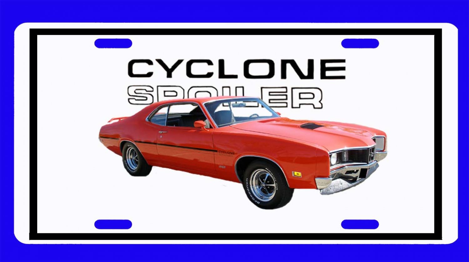 NEW 1970 Orange Ford Mercury Cyclone Spoiler License Plate FREE SHIPPING!
