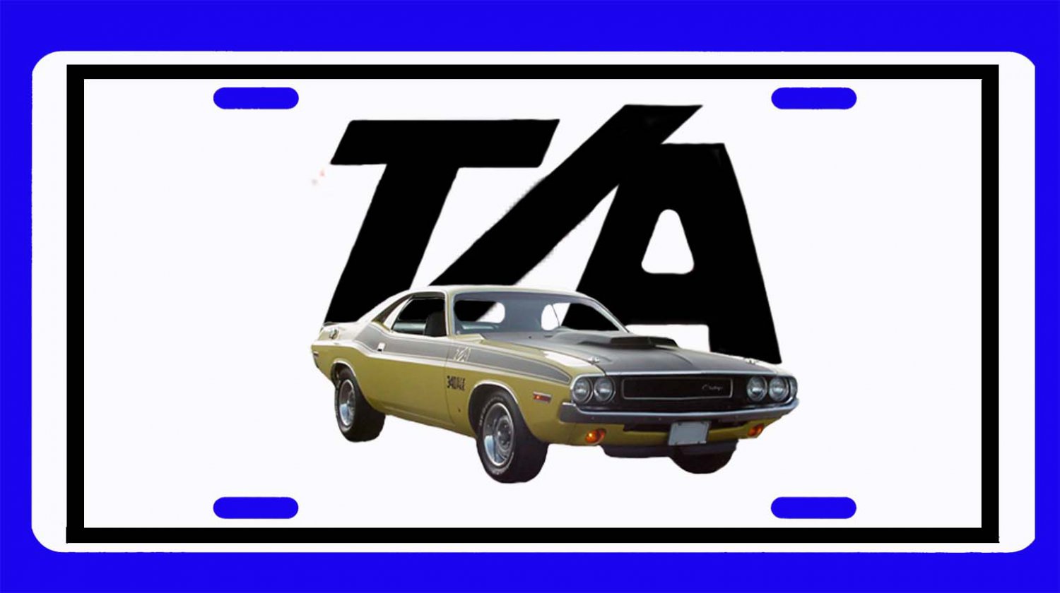 NEW Yellow 1970 Dodge Challenger TA License Plate FREE SHIPPING!