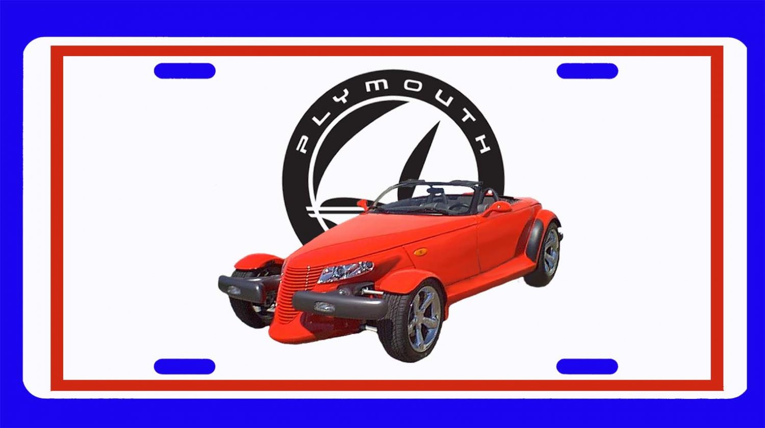 NEW 1999 Red Plymouth Prowler License Plate FREE SHIPPING!