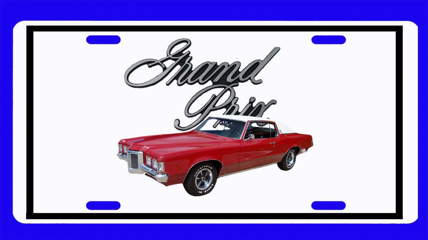 NEW Red 1969 Pontiac Grand Prix License Plate FREE SHIPPING!
