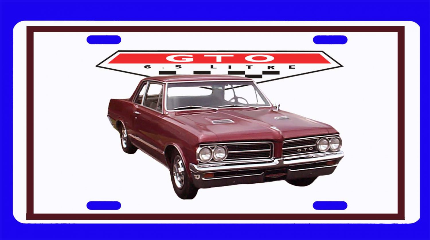 NEW Red 1964 Pontiac GTO License Plate FREE SHIPPING!