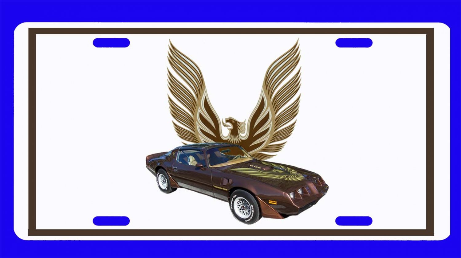 NEW 1979 Brown Pontiac Trans AM License Plate FREE SHIPPING!