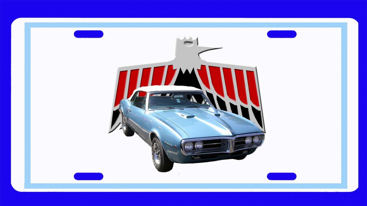 NEW 1967 Light Blue Pontiac Firebird License Plate FREE SHIPPING!