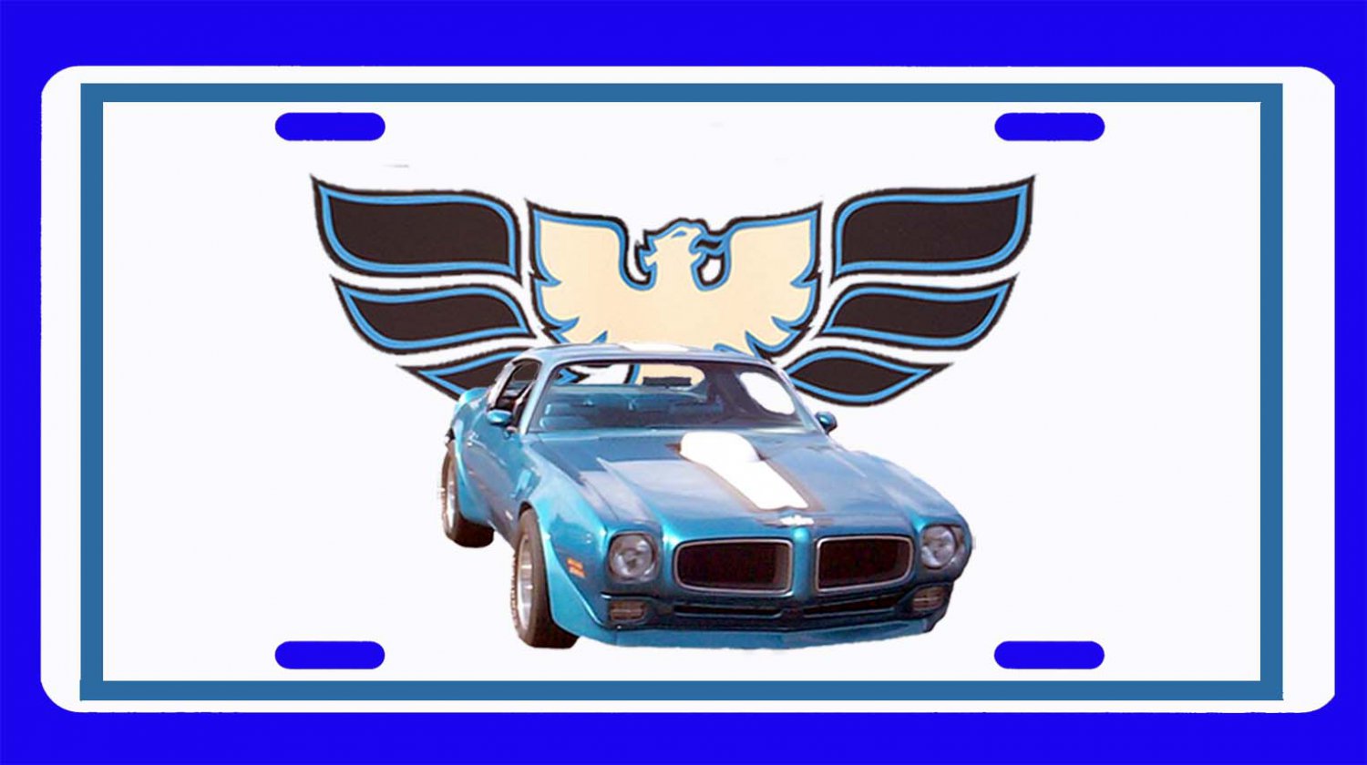 NEW 1970 Blue Pontiac Firebird Trans AM License Plate FREE SHIPPING!