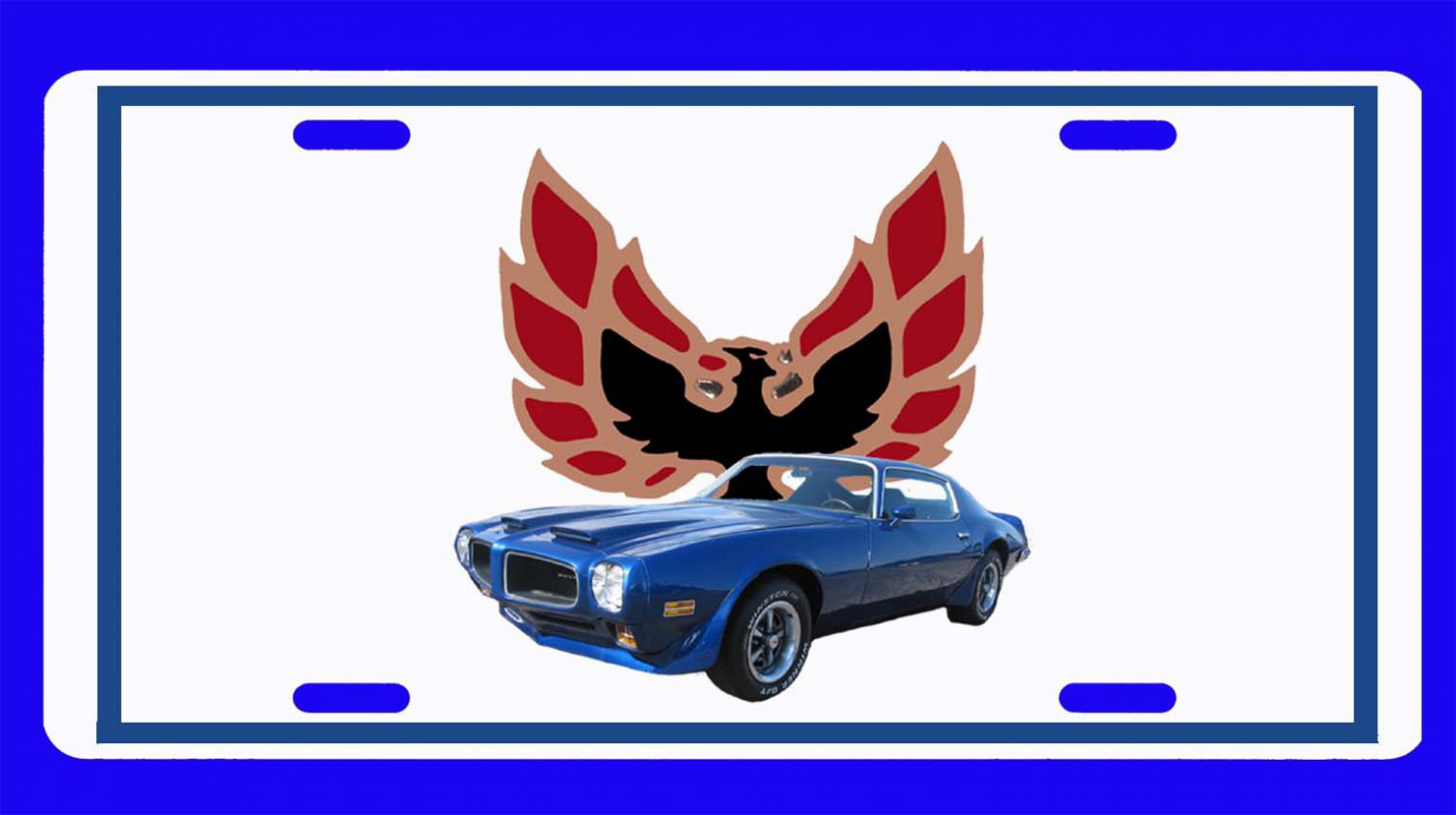 NEW 1973 Blue Pontiac Formula Firebird License Plate FREE SHIPPING!