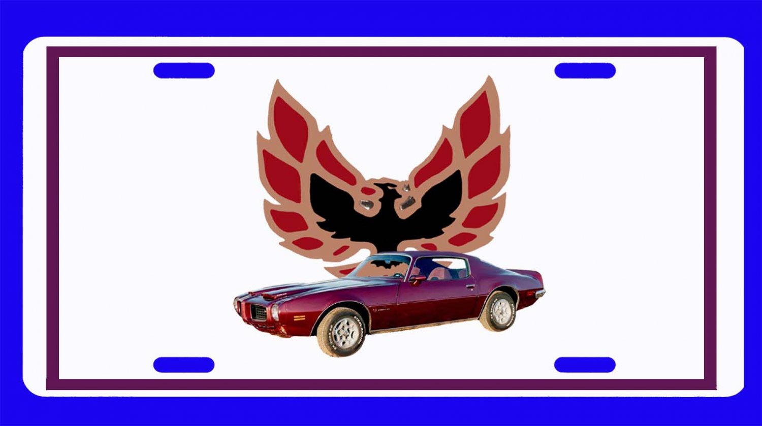 NEW 1973 Maroon Pontiac Formula Firebird License Plate FREE SHIPPING!