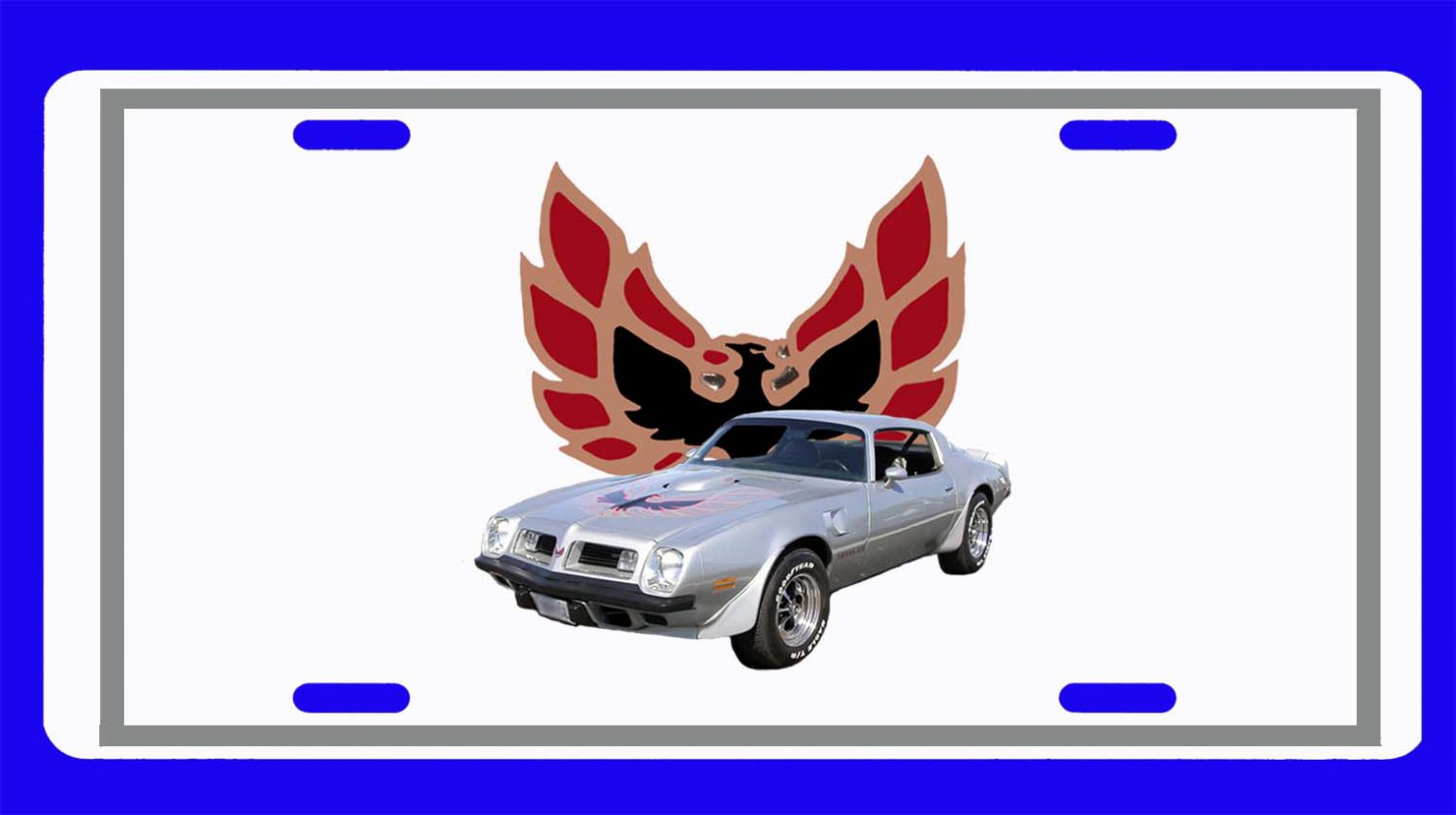 NEW 1975 Silver Pontiac Firebird Trans AM License Plate FREE SHIPPING!