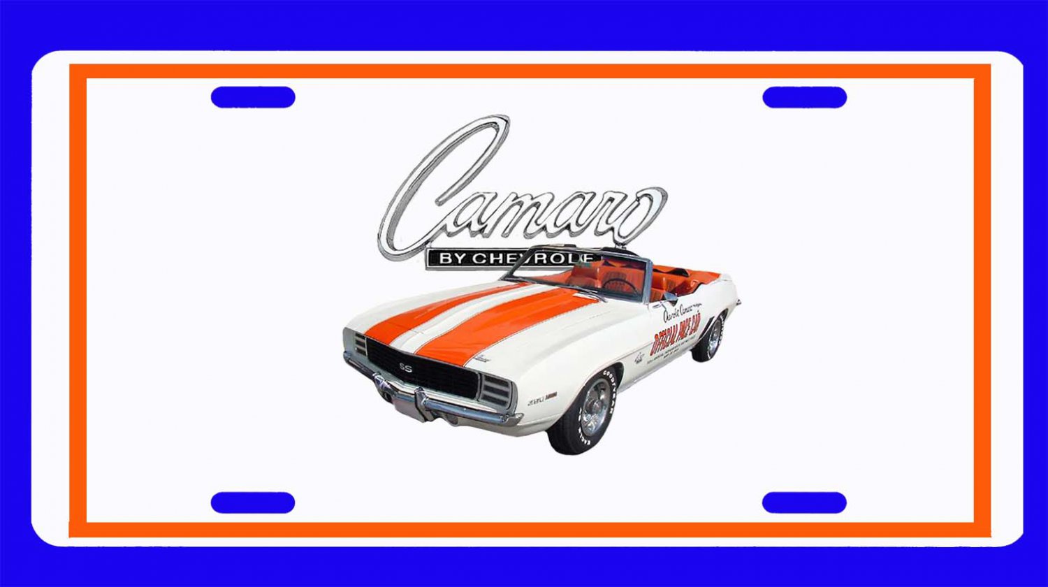 NEW 1969 Chevy Camaro Pace Car License Plate FREE SHIPPING!